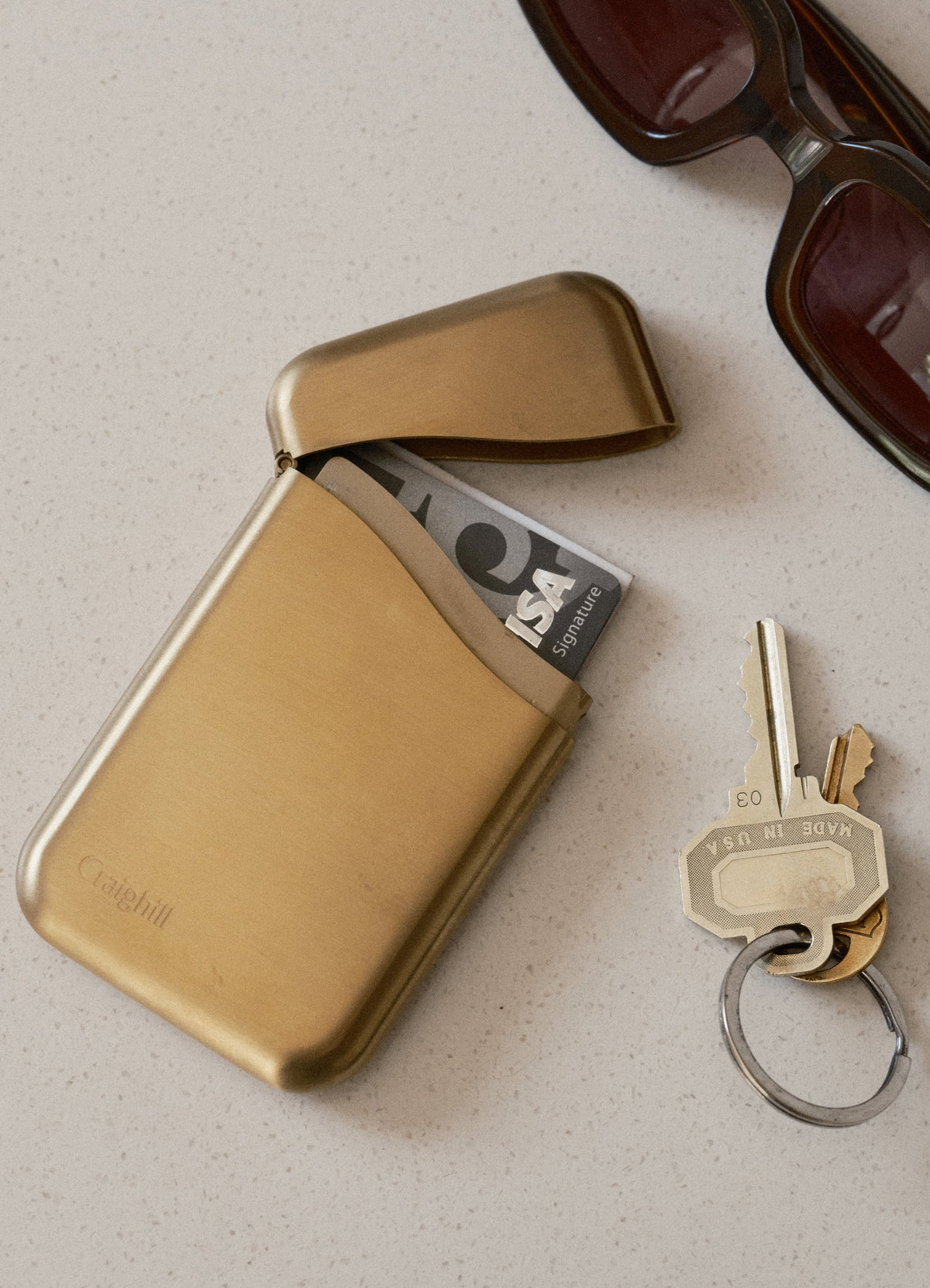 SUMMIT CARD CASE | Brass – HANSEN Garments