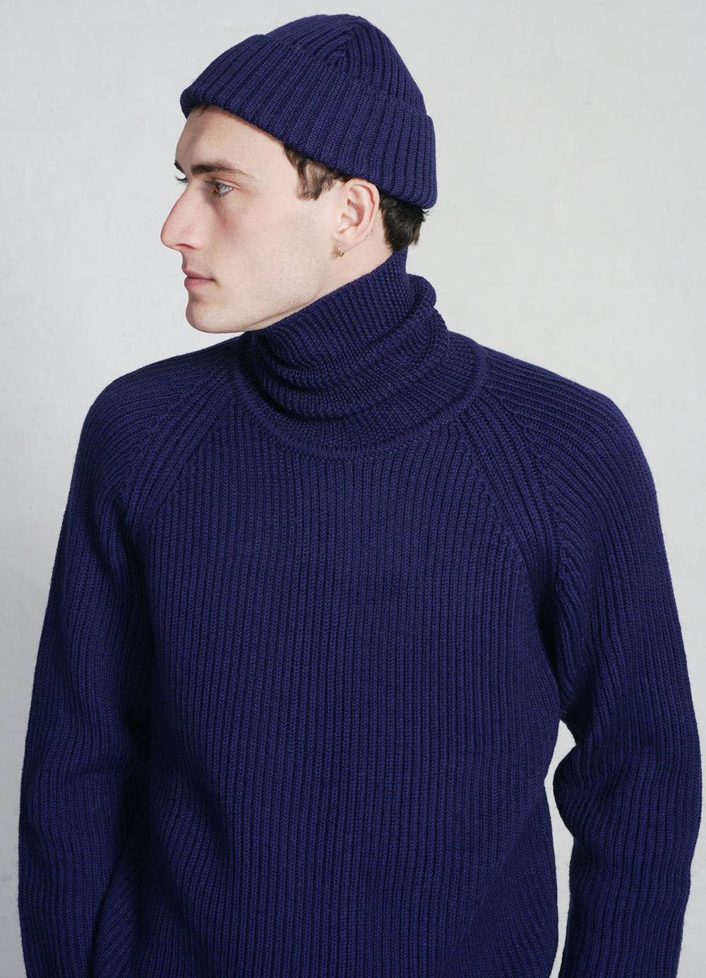 PELLE | Heavy Knit Turtleneck | Royal Blue | HANSEN Garments
