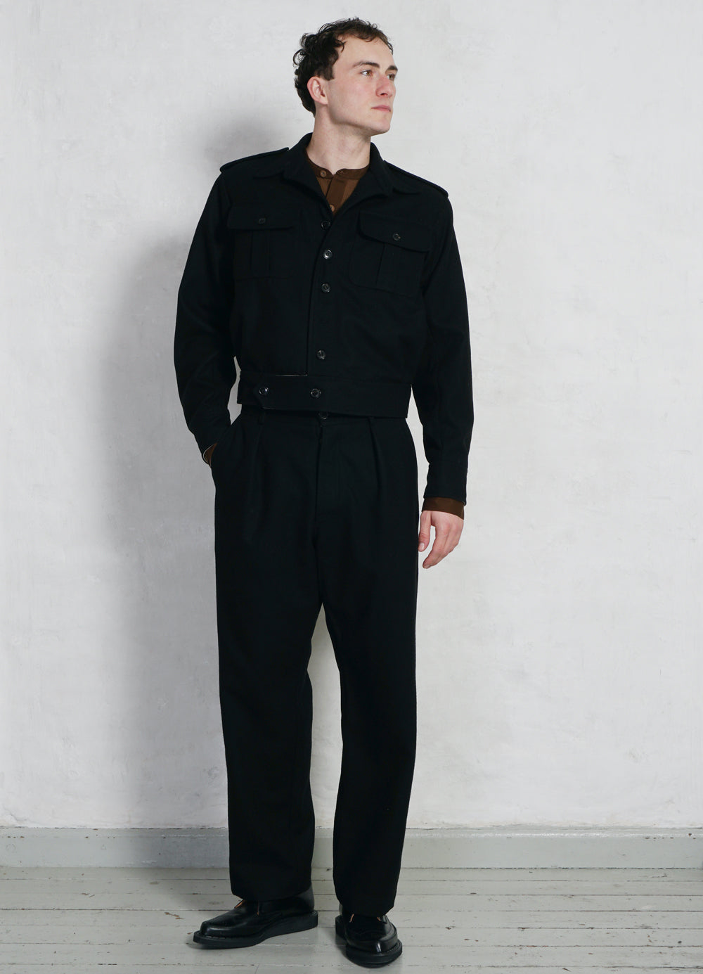 SANDER 28-30-2 | Short Utility Jacket | Black Wool – HANSEN Garments