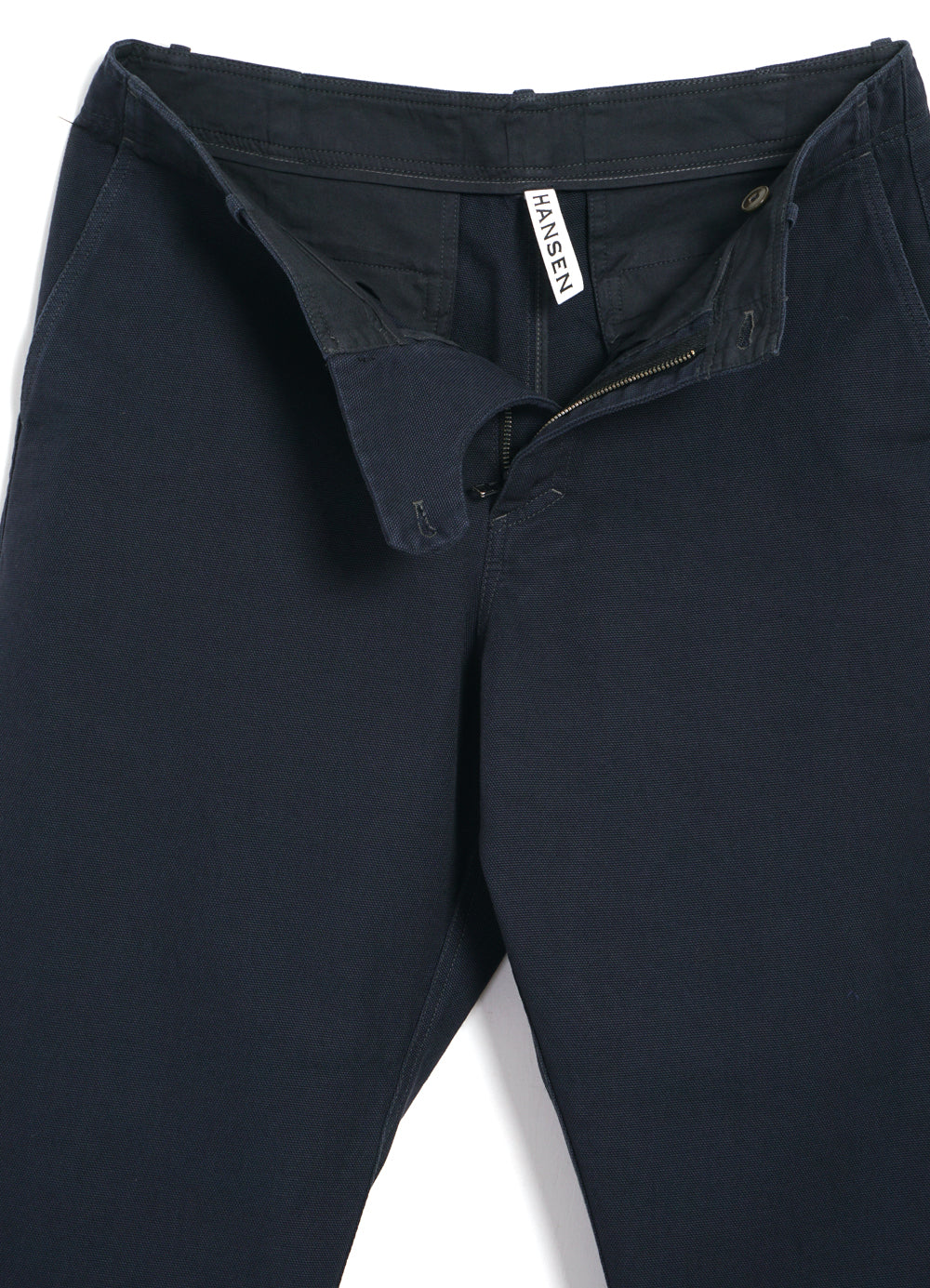 TRYGVE | Wide Cut Cropped Trousers | Blue Canvas – HANSEN Garments