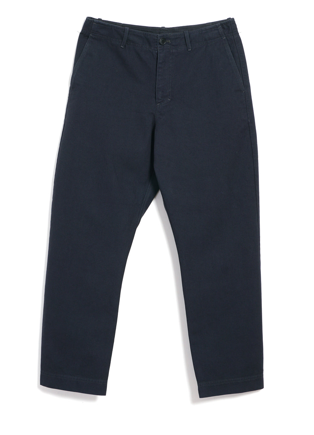 TRYGVE | Wide Cut Cropped Trousers | Blue Canvas – HANSEN Garments