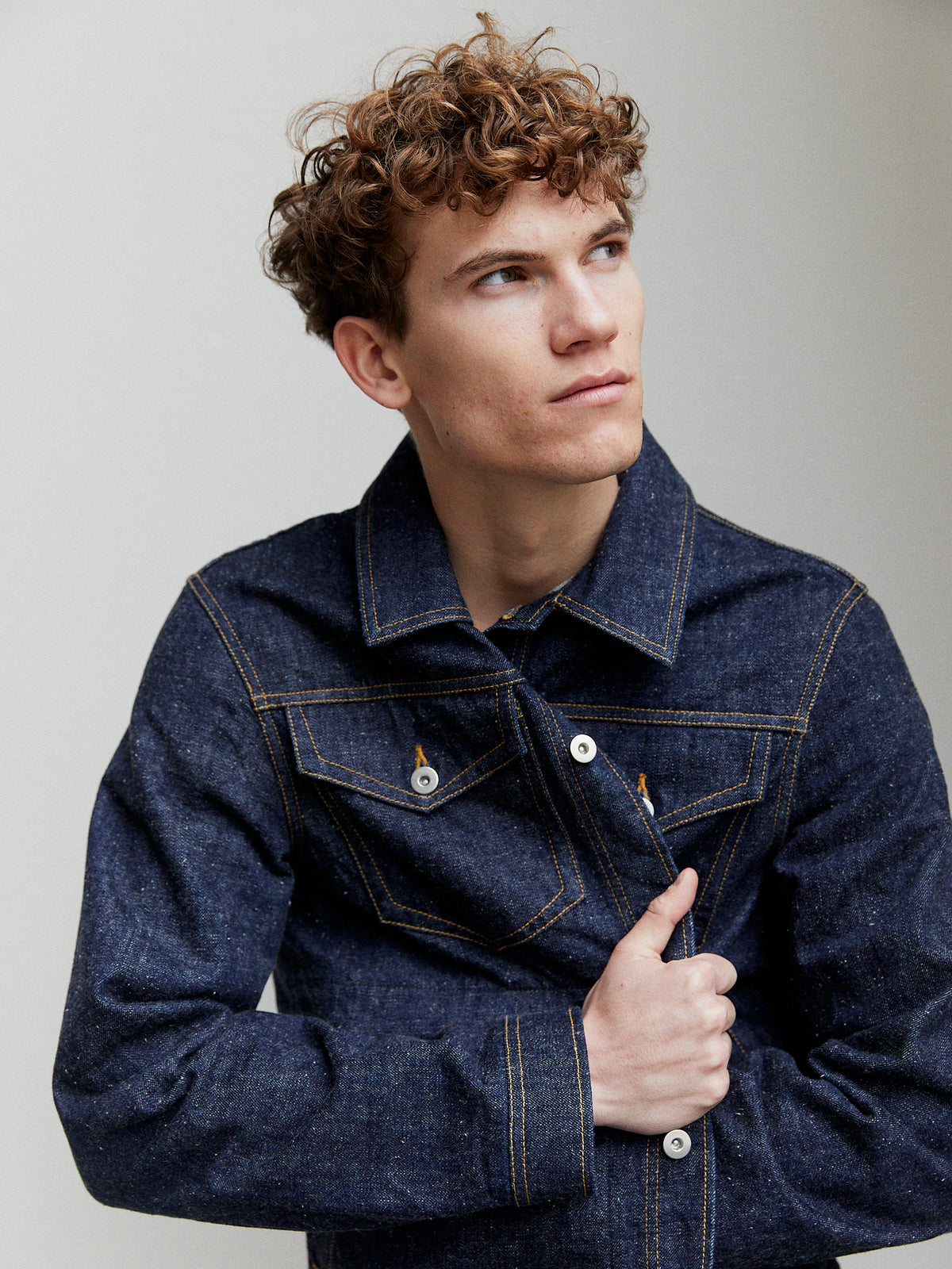 GENE 100-10-20-4 | 13oz Neppy Denim Jacket | Real Indigo – HANSEN Garments