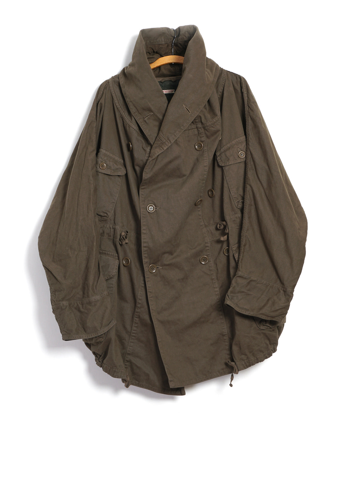 KATSURAGI | Cotton Ring Coat | Khaki – HANSEN Garments