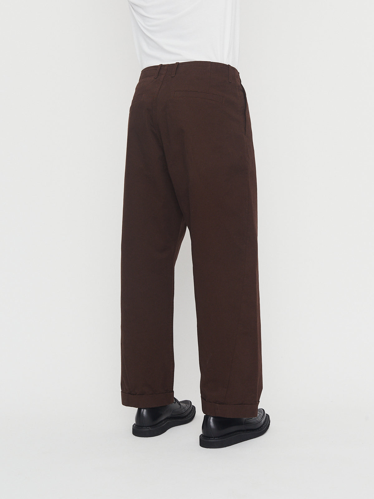 BOBBY 30-56-8 | Wide Pleated Everyday Trousers | Chestnut – HANSEN Garments