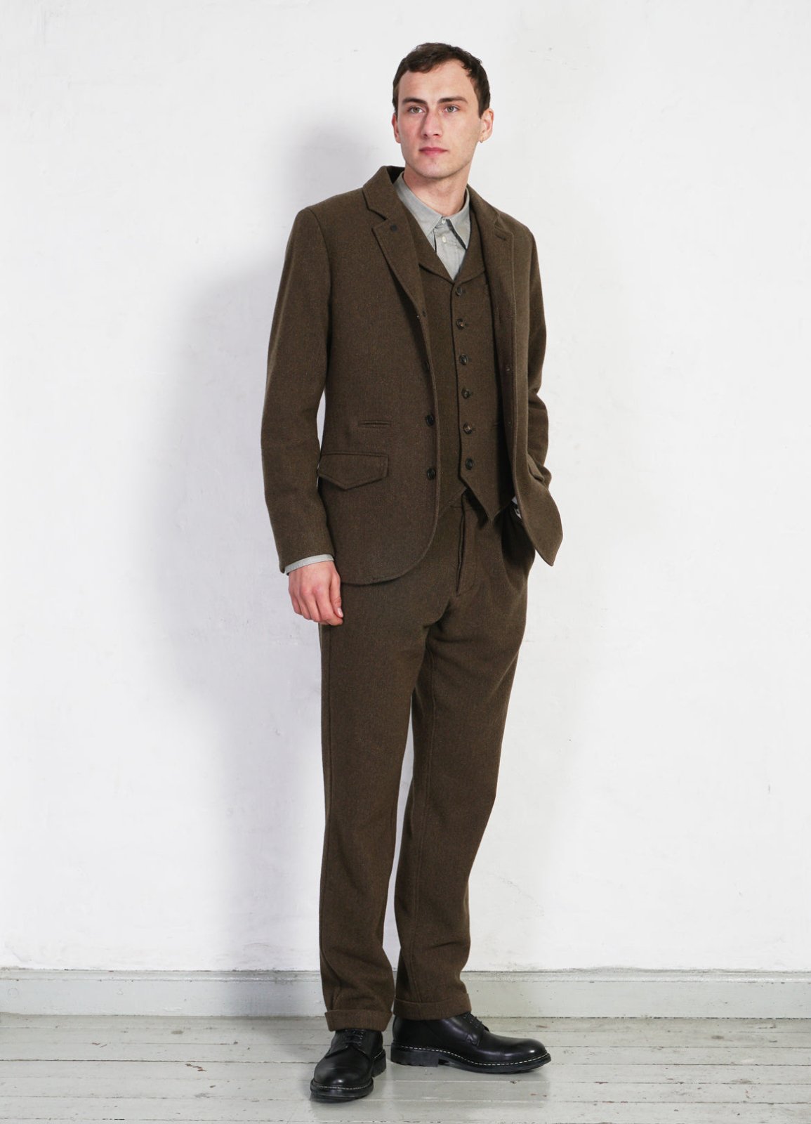 ANKER | Four Button Classic Blazer | Brown Herringbone – HANSEN Garments