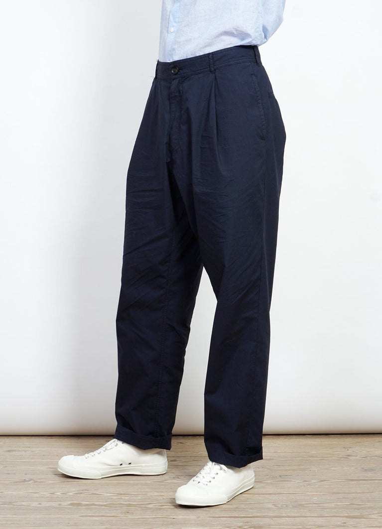 EIGIL | Light Wide Cut Summer Trousers | Navy – HANSEN Garments