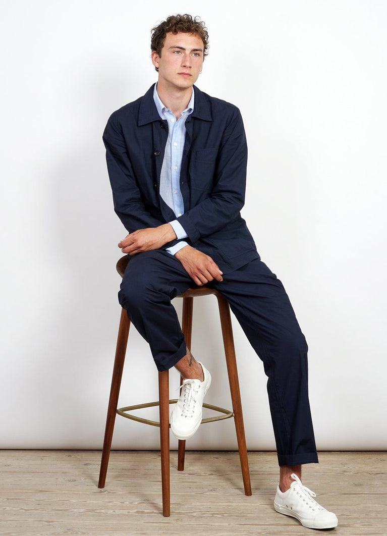 EIGIL | Light Wide Cut Summer Trousers | Navy – HANSEN Garments