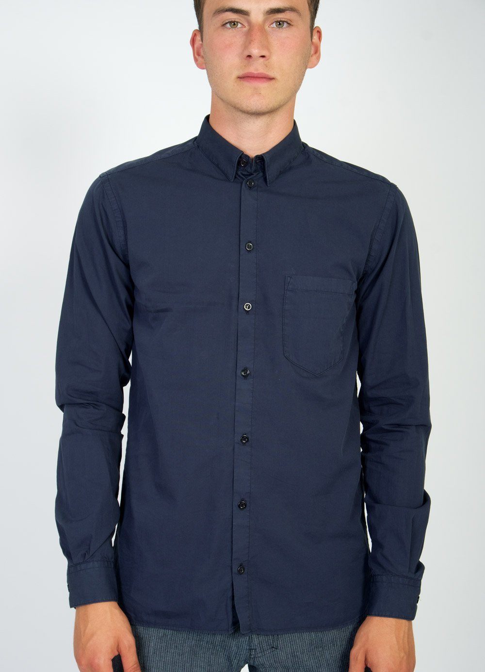 HAAKON | Hidden Button Down Shirt | Sea – HANSEN Garments